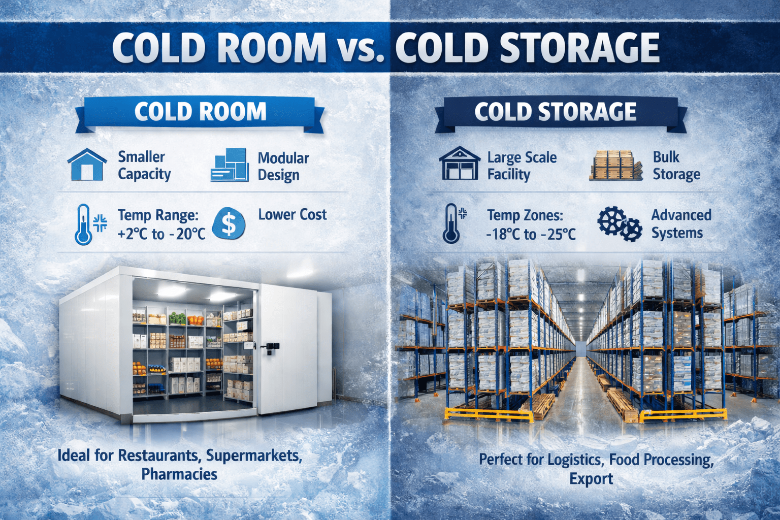 Coldroom vs Cold Storage differences | Explained by Snowland