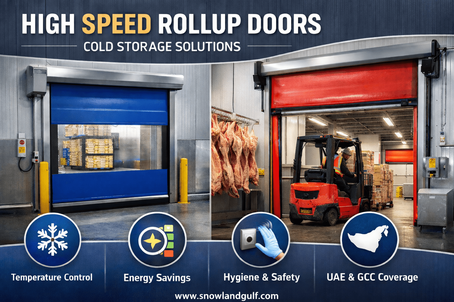 High Speed Rollup Doors for Cold Storage | Snowland