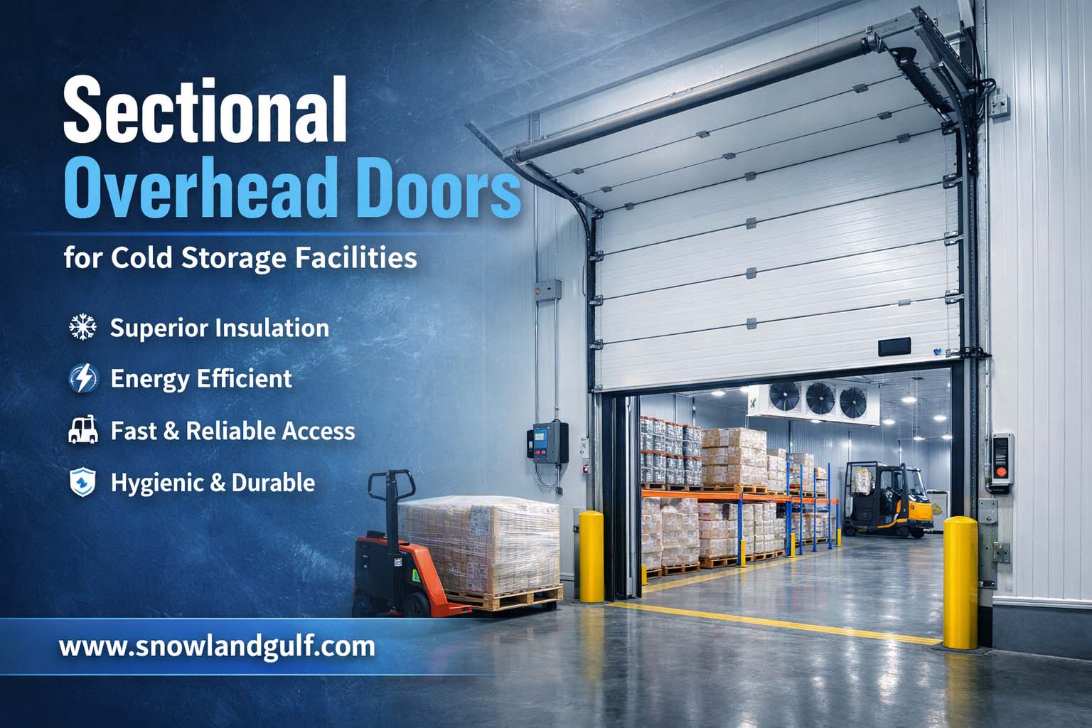 Sectional Overhead Doors for Cold Rooms | Snowland